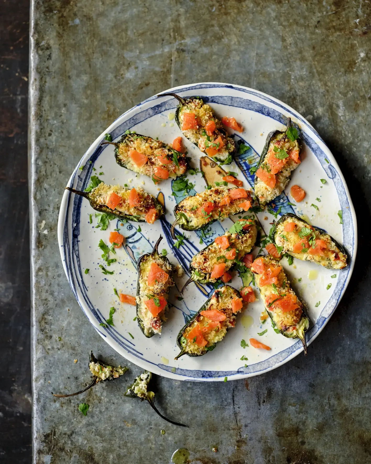 Jalapeño Poppers with Smoked Wild Salmon and Lime Cream Cheese